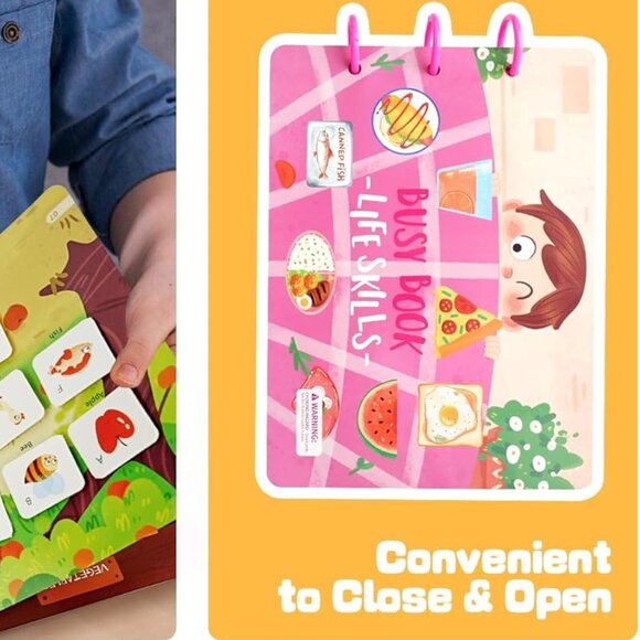 Toys | Life Skills Activity Busy Book Montessori Early Learning ...